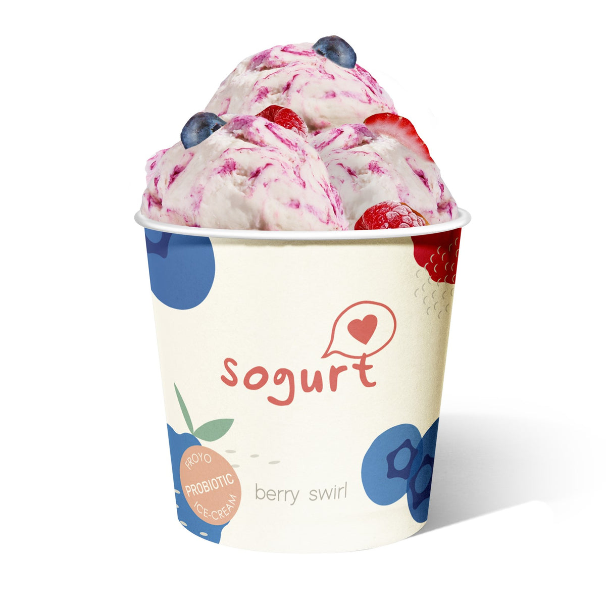 Berry Swirl Ice-Cream Pint (473ml) - Sogurt